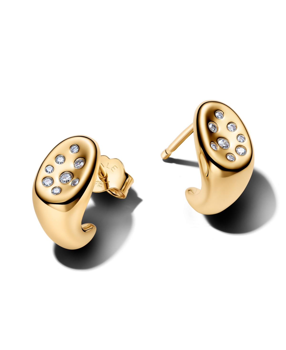 Click here for Pandora Stone-Set Stud Earrings - Gold Plated prices