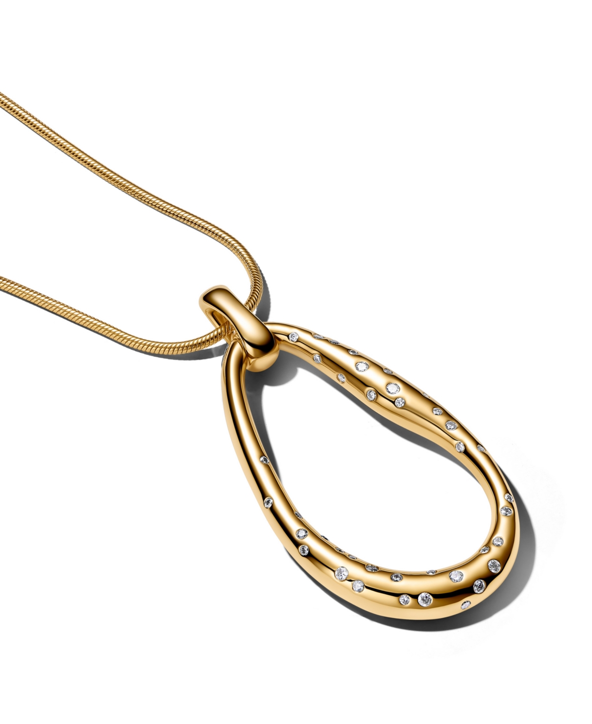 Click here for Pandora Stone-Set Statement Pendant Necklace - Gol... prices