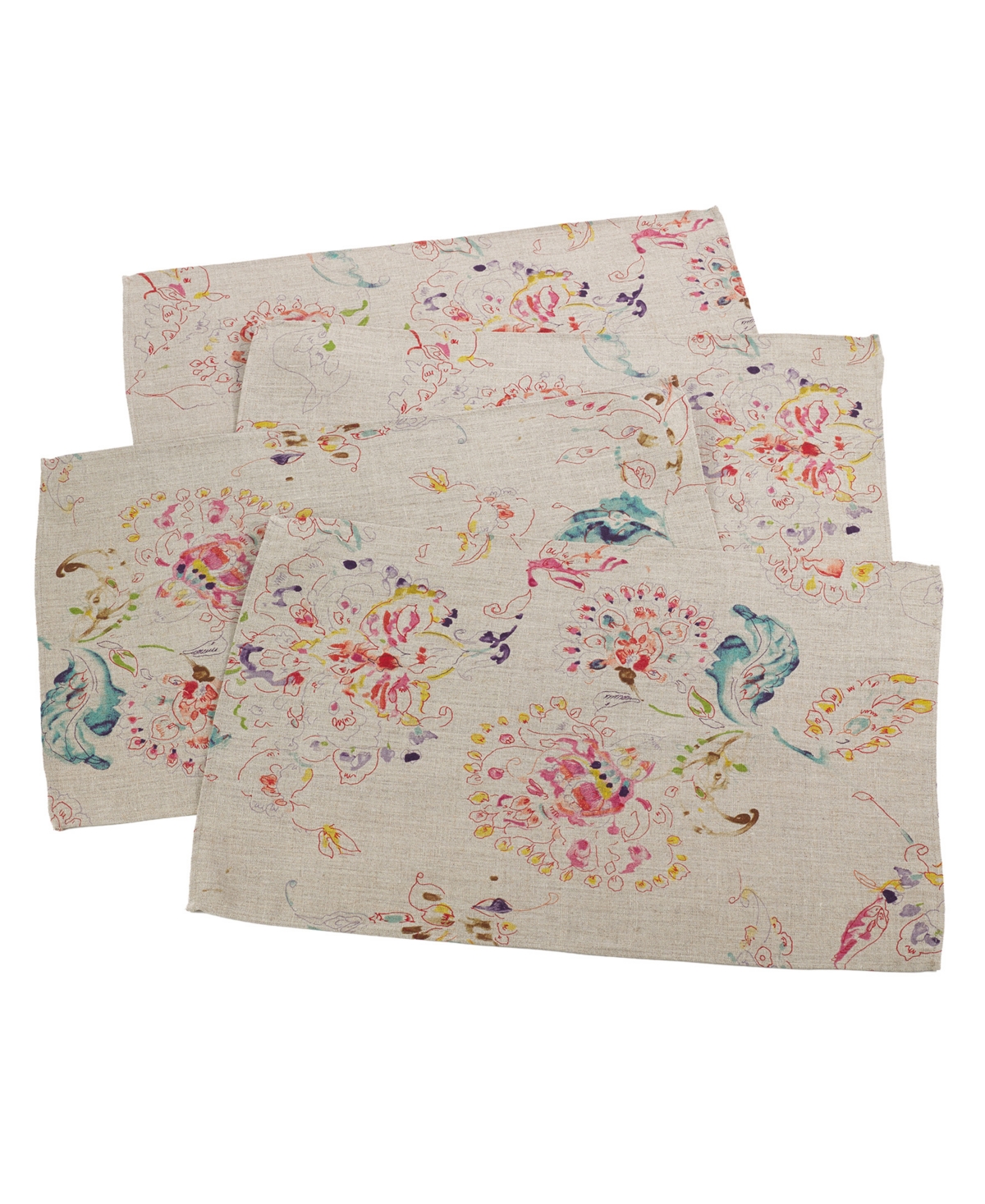 Click here for Saro Lifestyle Primavera Linen Floral Design Place... prices