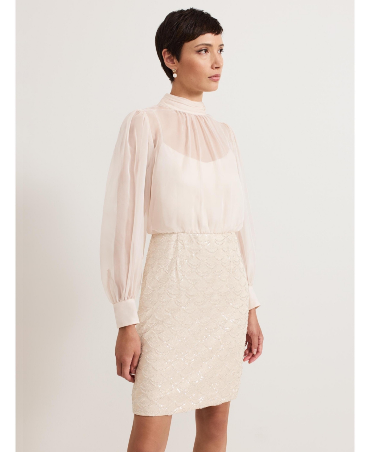 Click here for Phase Eight Womens Amina Sequin Dress - Cameo prices