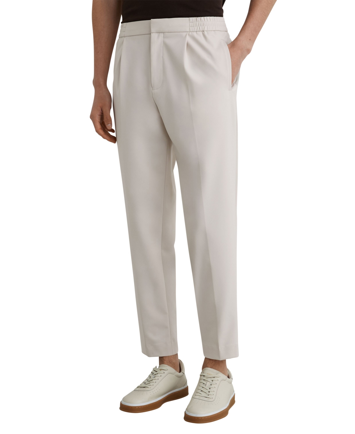 Click here for Reiss Mens Cleric Straight Technical Pant - Stone prices