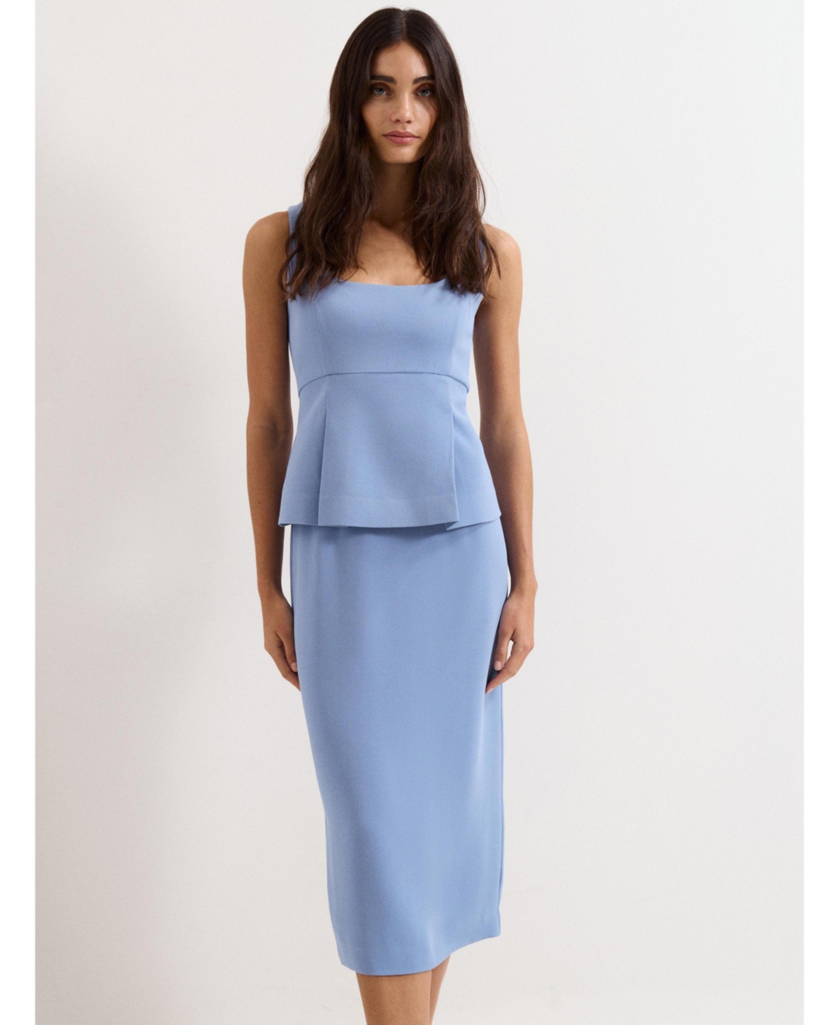 Click here for Phase Eight Womens Demi Pale Blue Midi - Pale blue prices