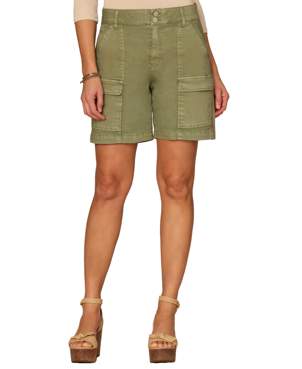 Click here for Democracy Petite Sky-Rise Flap Patch Pockets Cargo... prices