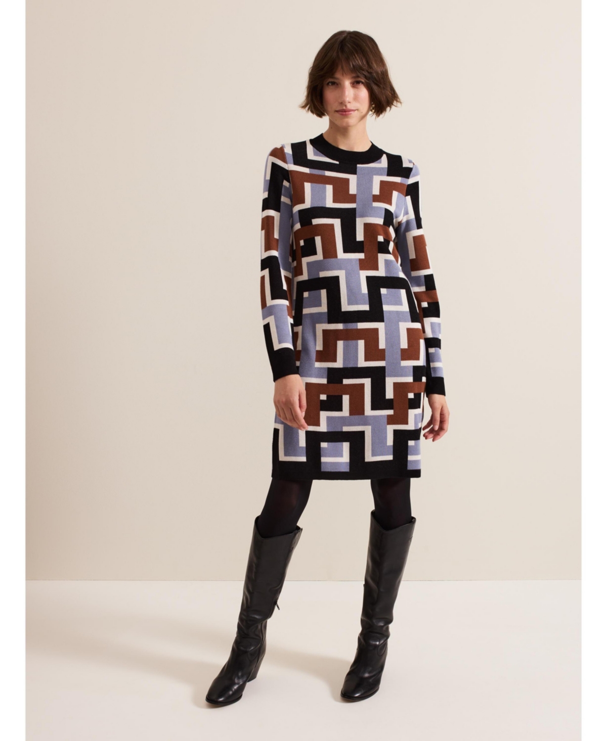 Click here for Phase Eight Womens Brianna Crew Neck Knitted Dress... prices