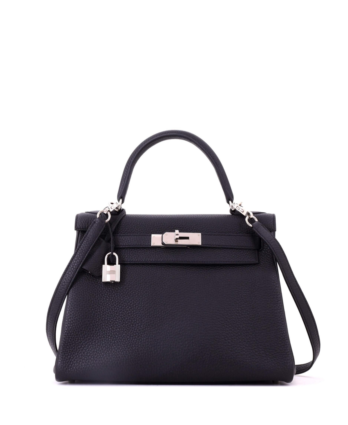 Click here for Pre-Owned HERMES Kelly 28 Handbag Black Togo with... prices