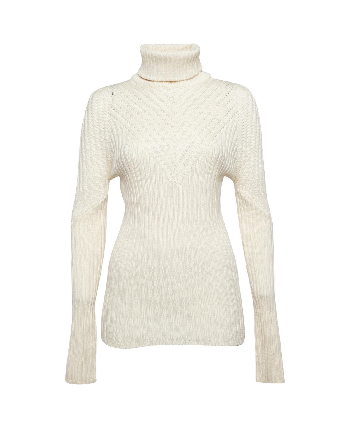 Click here for Pre-Owned Versace Womens Cream Rib Knit Turtle Nec... prices