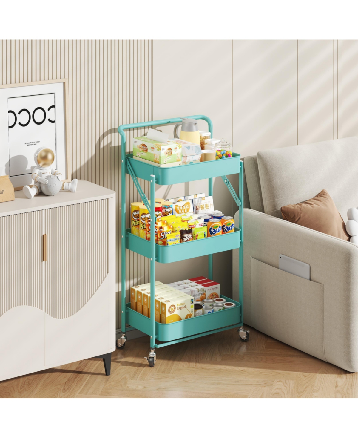 Click here for 4 tier Rolling Utility Cart with Lockable Wheels... prices