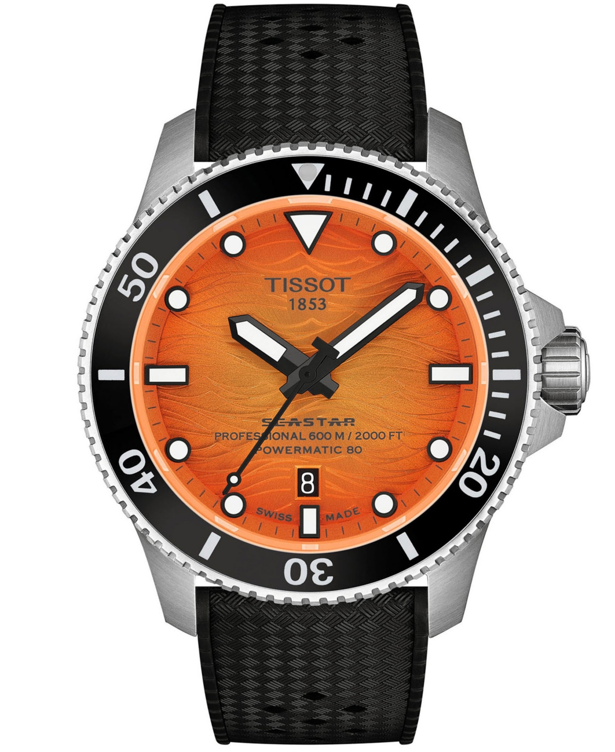 Click here for Tissot Mens Seastar Black Rubber Strap Watch 44mm... prices