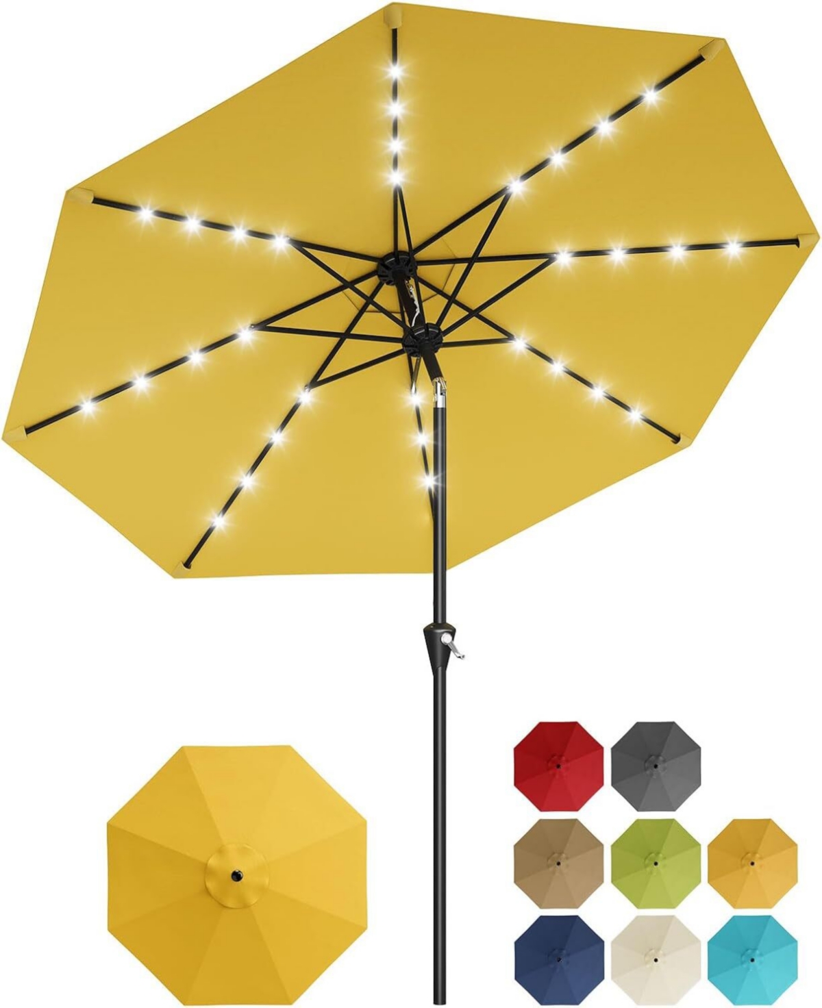 Click here for gaomon 10Feet Outdoor Table Solar Patio Umbrella w... prices
