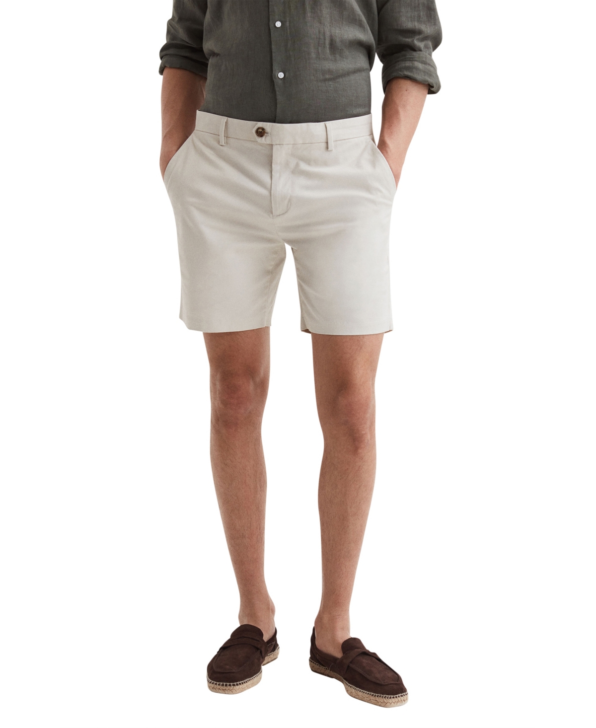 Click here for Reiss Mens Short Length Casual Chino Shorts - Chal... prices
