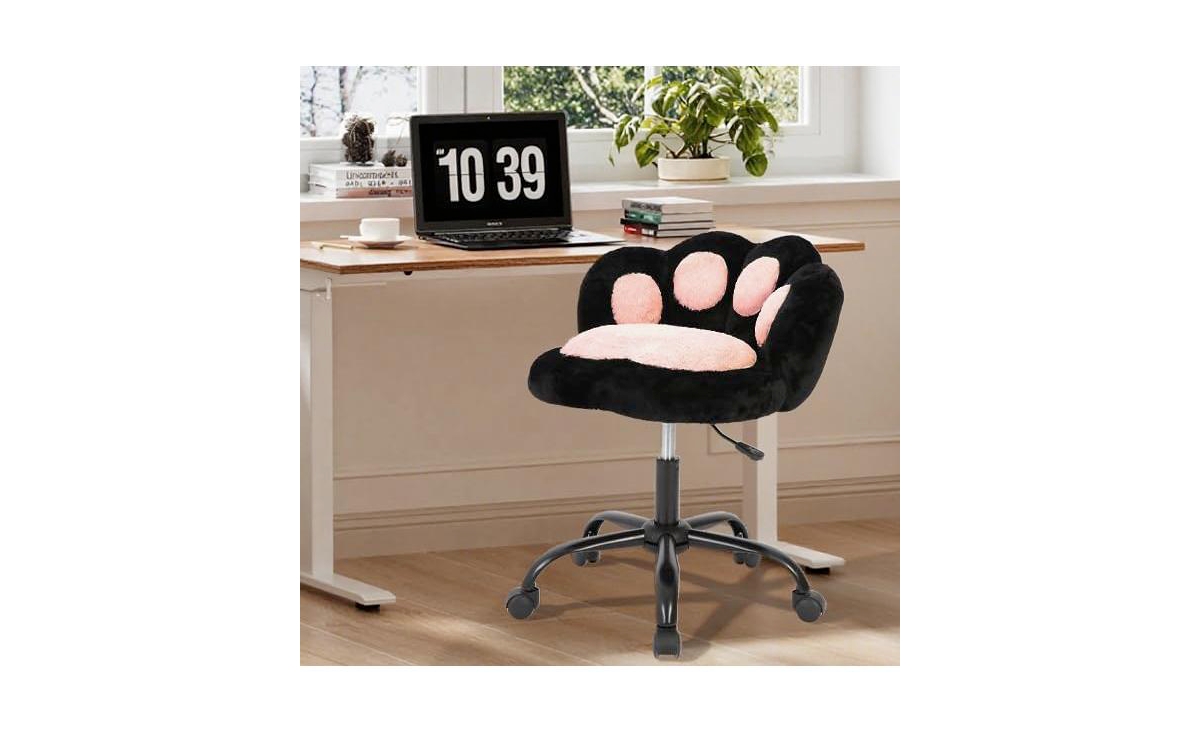 Click here for gaomon Vanity Chair with Cat Paw Back Armless Cute... prices