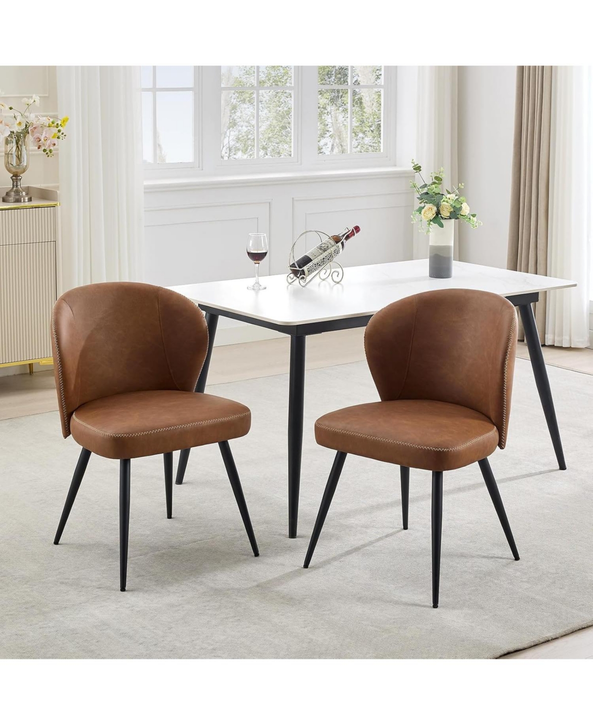 Click here for gaomon Pu Leather Dining Chairs Set of 2  265lbs M... prices