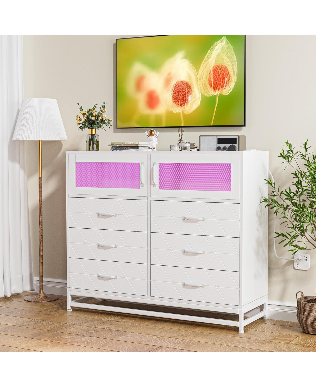Click here for Garvee Dresser for Bedroom with Led Lights and Cha... prices