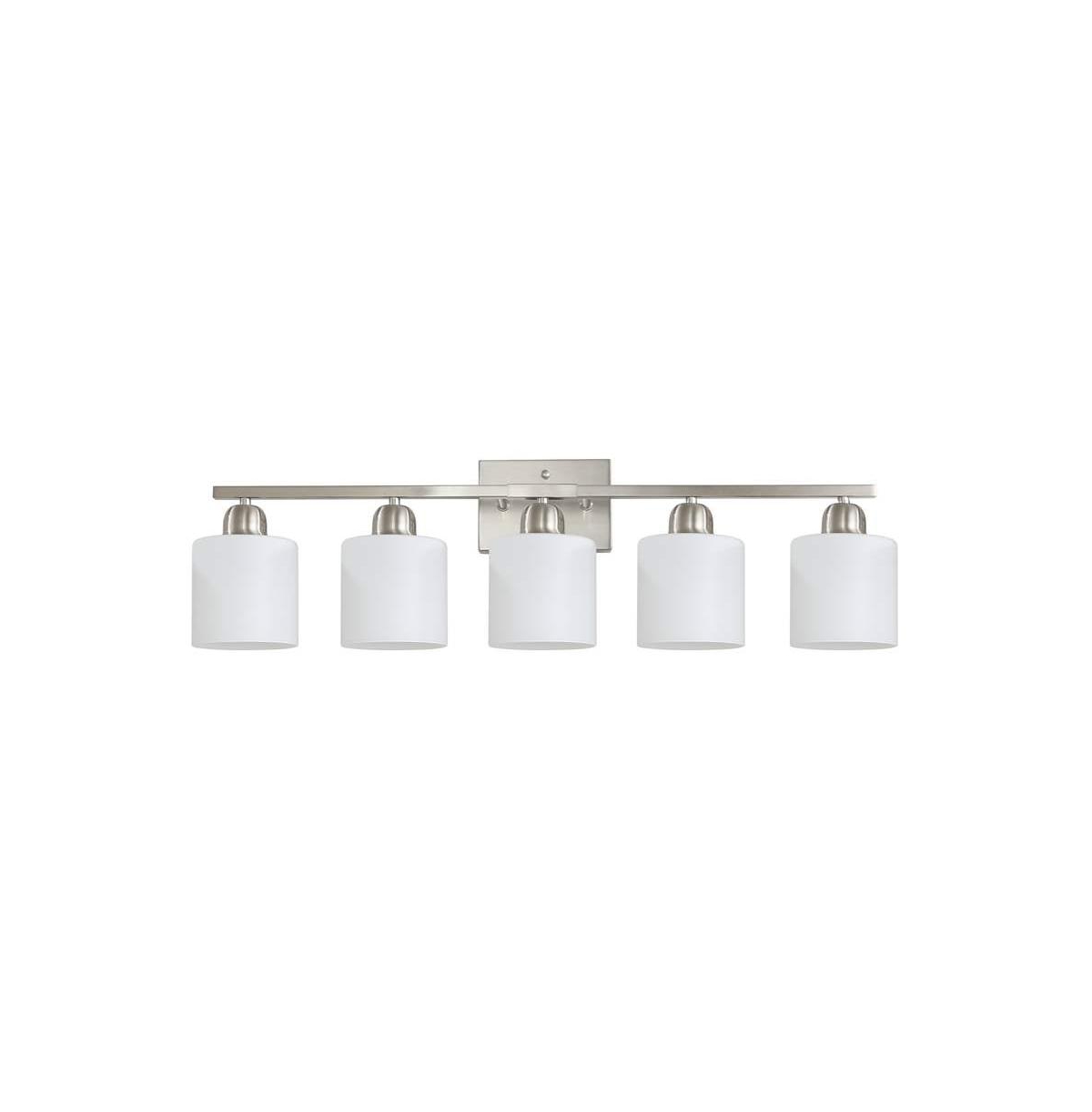 Click here for Busdays 5 Light Brushed Nickel Modern Bathroom Lig... prices