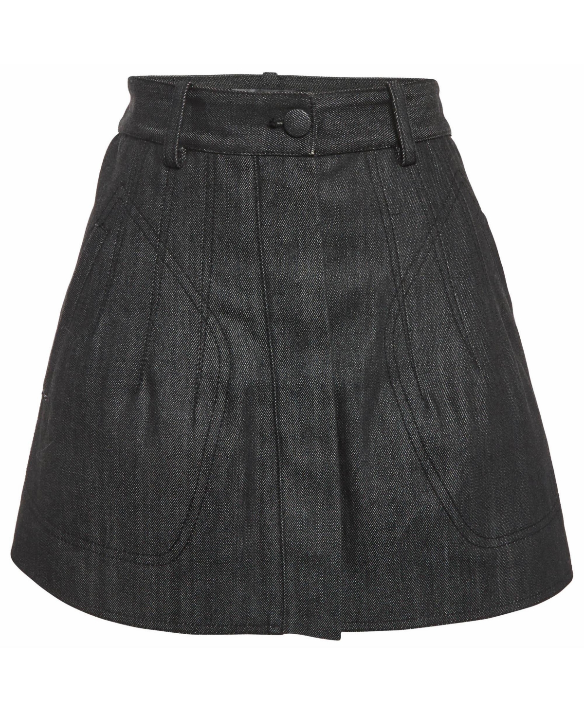 Click here for Pre-Owned Balenciaga Womens Denim Mini Skirt - Bla... prices