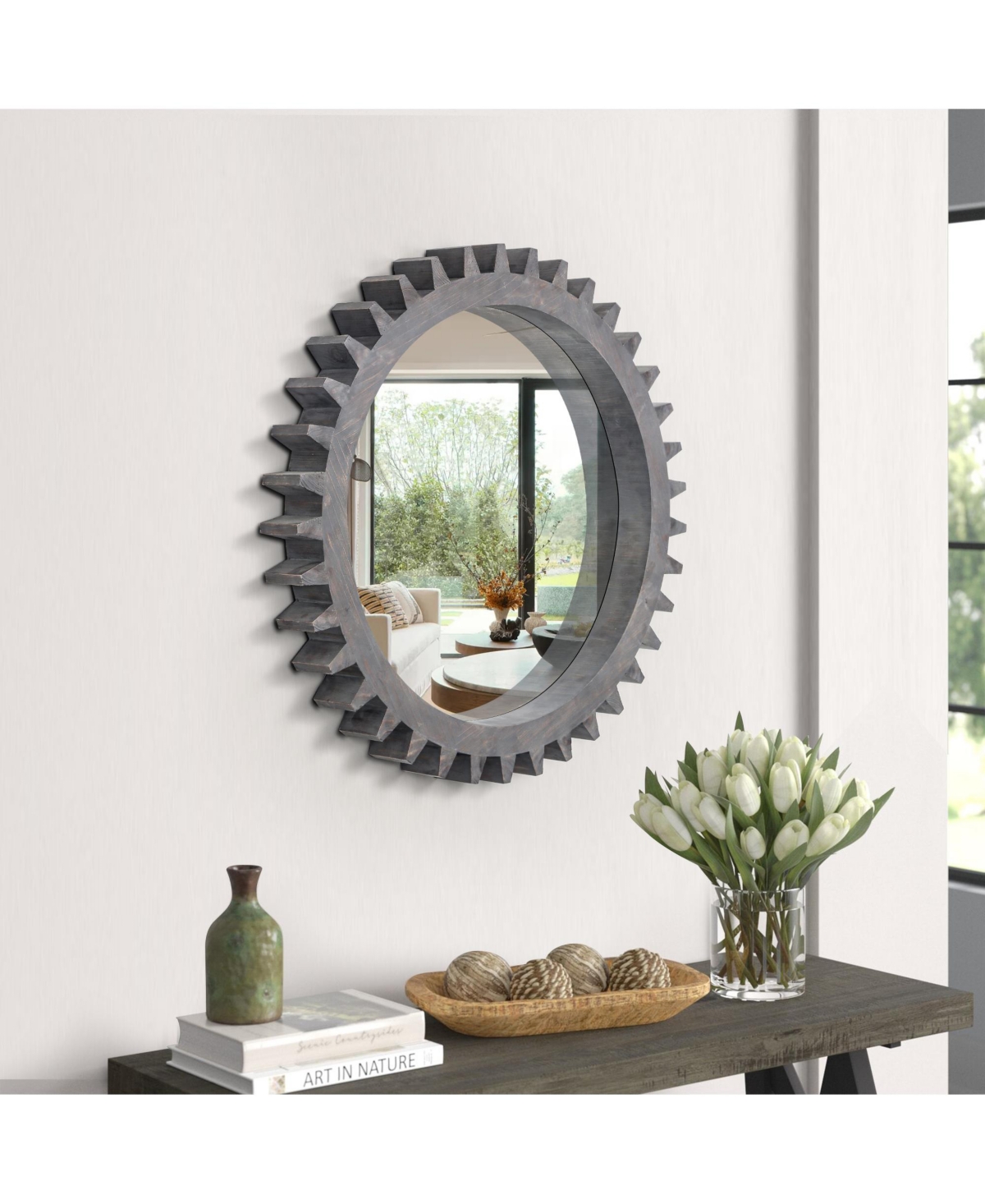 Click here for Rainsken 17 x 17 Vintage Round Wall Mirror  Decora... prices