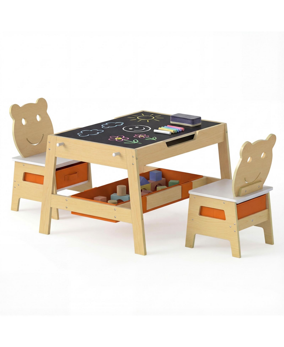 Click here for Slickblue 5 in 1 Toddler Table and Chairs Set with... prices