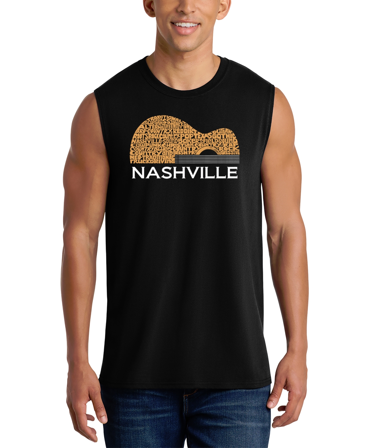 Click here for La Pop Art Mens Graphics Tank Top - Black prices