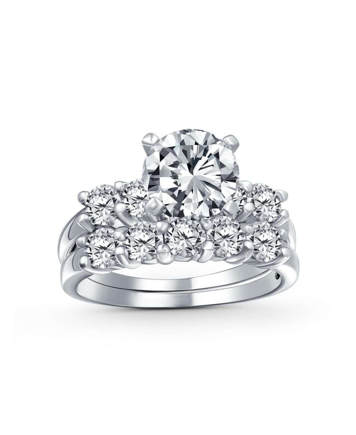 Click here for Bling Jewelry Solitaire Cz Engagement Ring Set 3.5... prices
