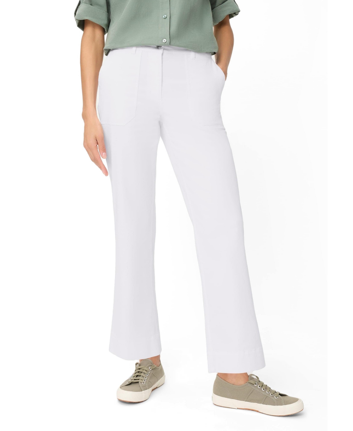 Click here for Olsen Womens Cropped Pant - White prices