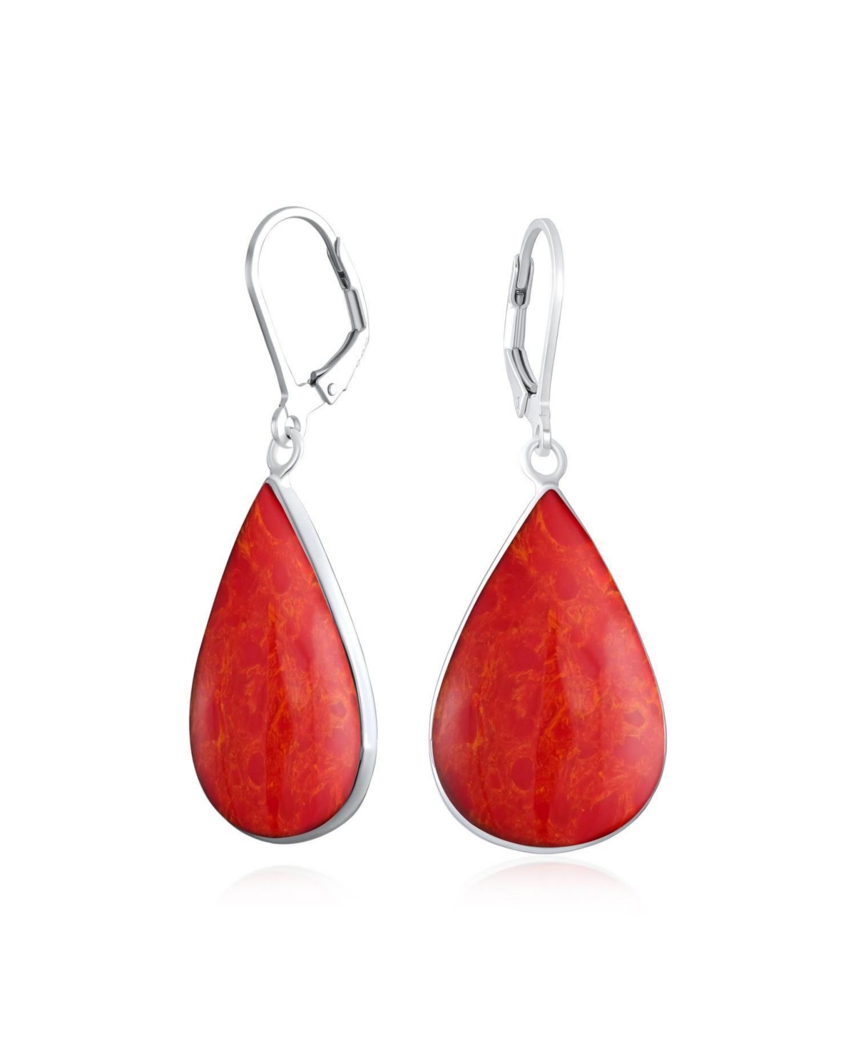 Click here for Bling Jewelry Natural Carnelian Big Teardrop Dangl... prices