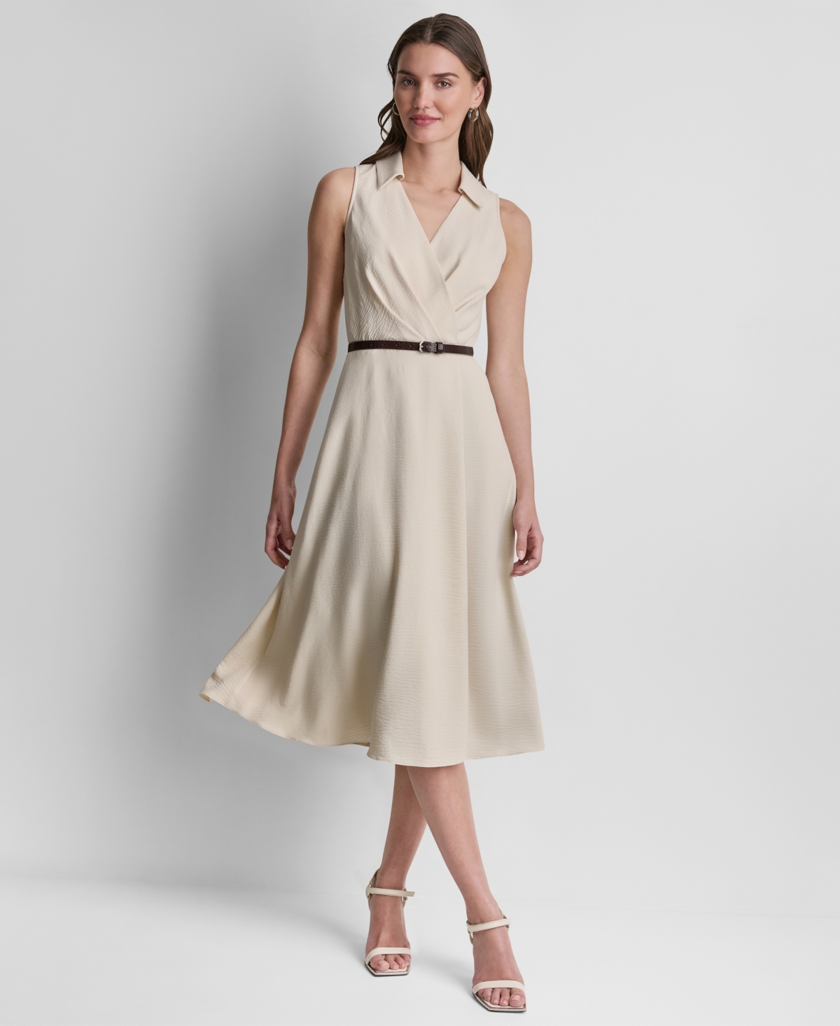 Click here for Dkny Womens Sleeveless Faux Wrap Removable Buckle... prices