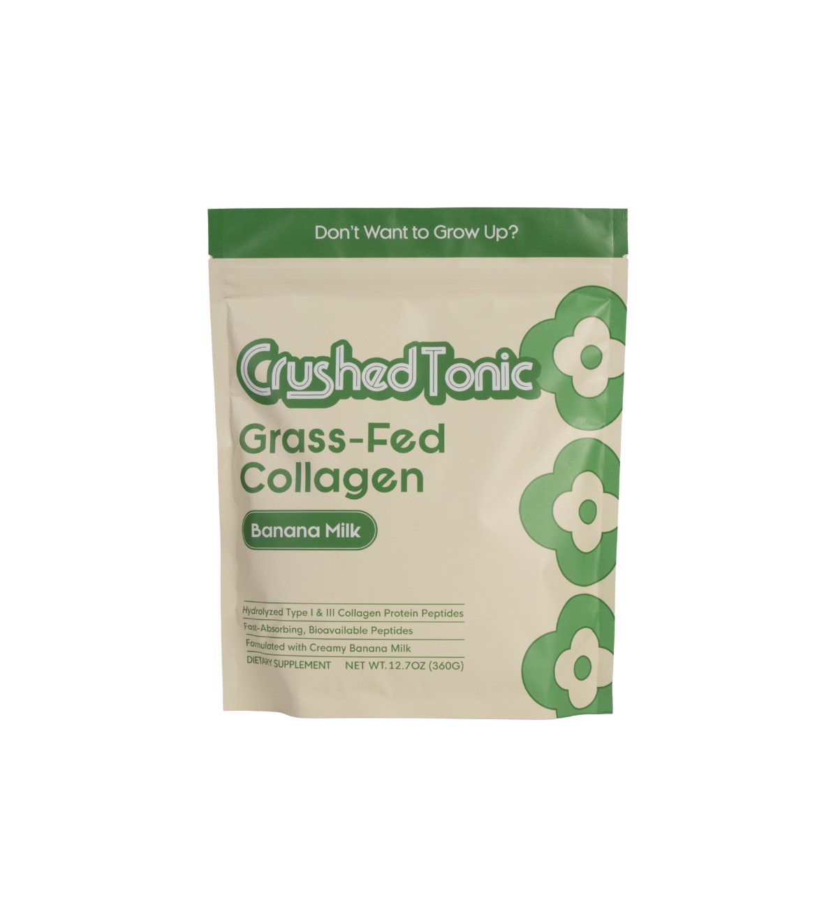 Click here for Crushed Tonic Banana Milk Collagen - Light yellow prices