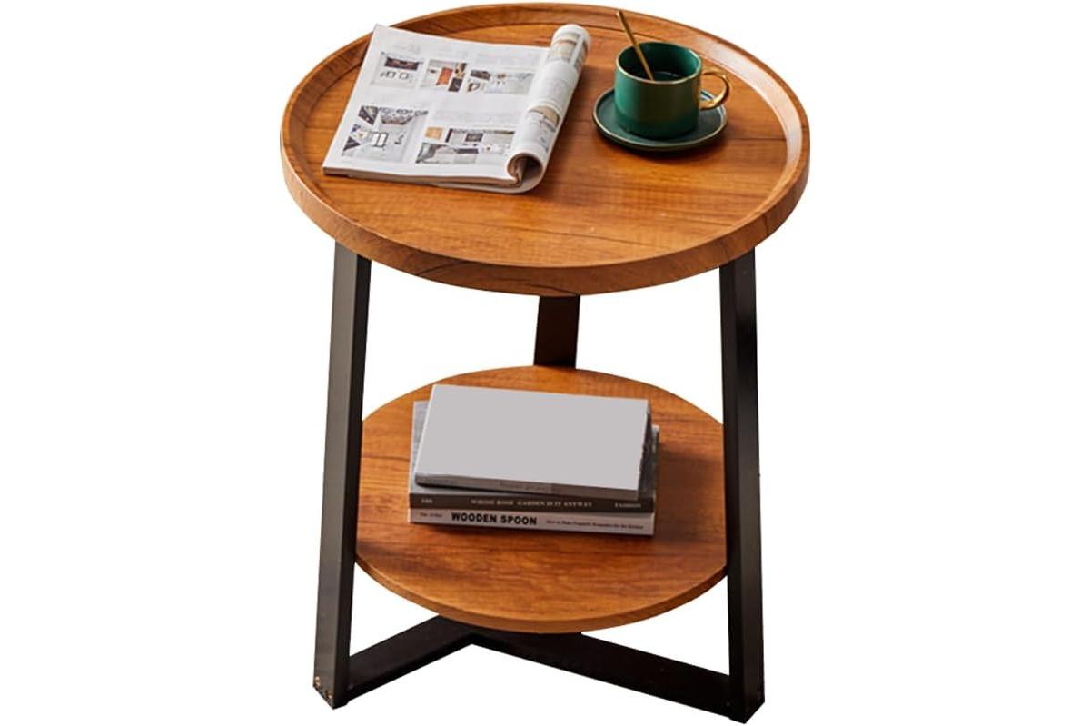 Click here for gaomon 2-Tier Round Side Table With Storage Shelf... prices