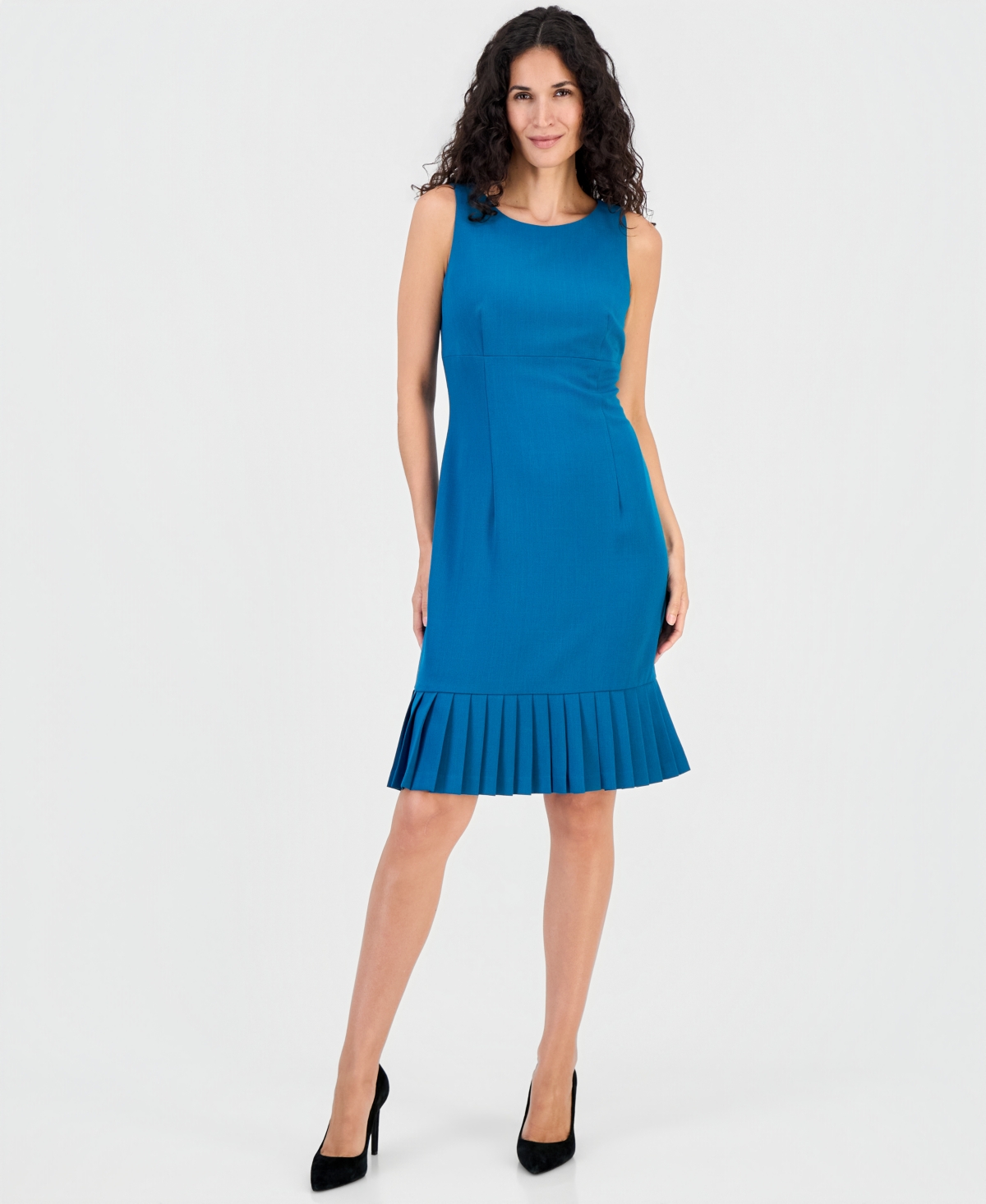 Click here for Kasper Womens Crewneck Sleeveless Sheath Dress - B... prices