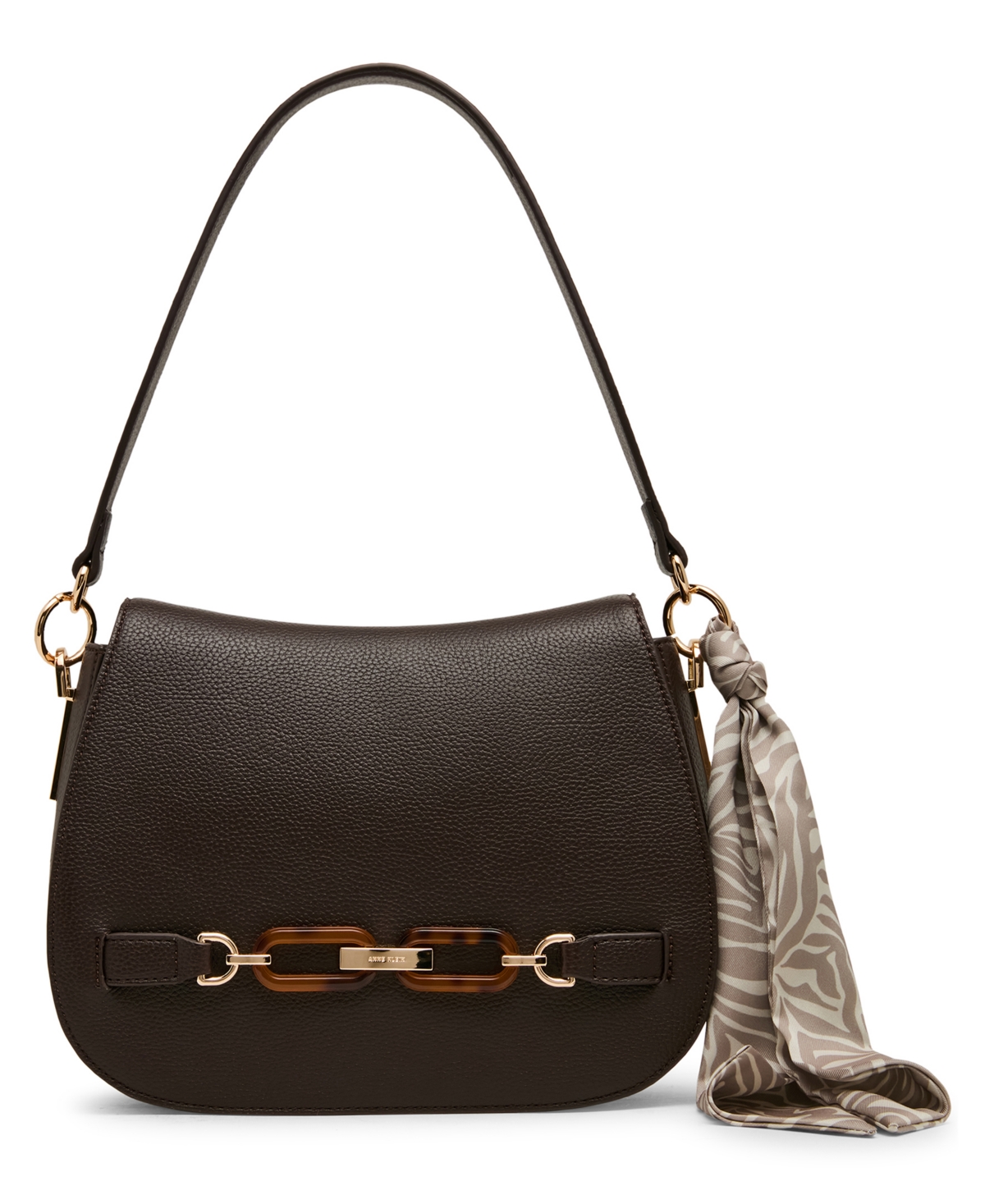 Click here for Anne Klein Small Shoulder Handbag - Espresso/pearl... prices