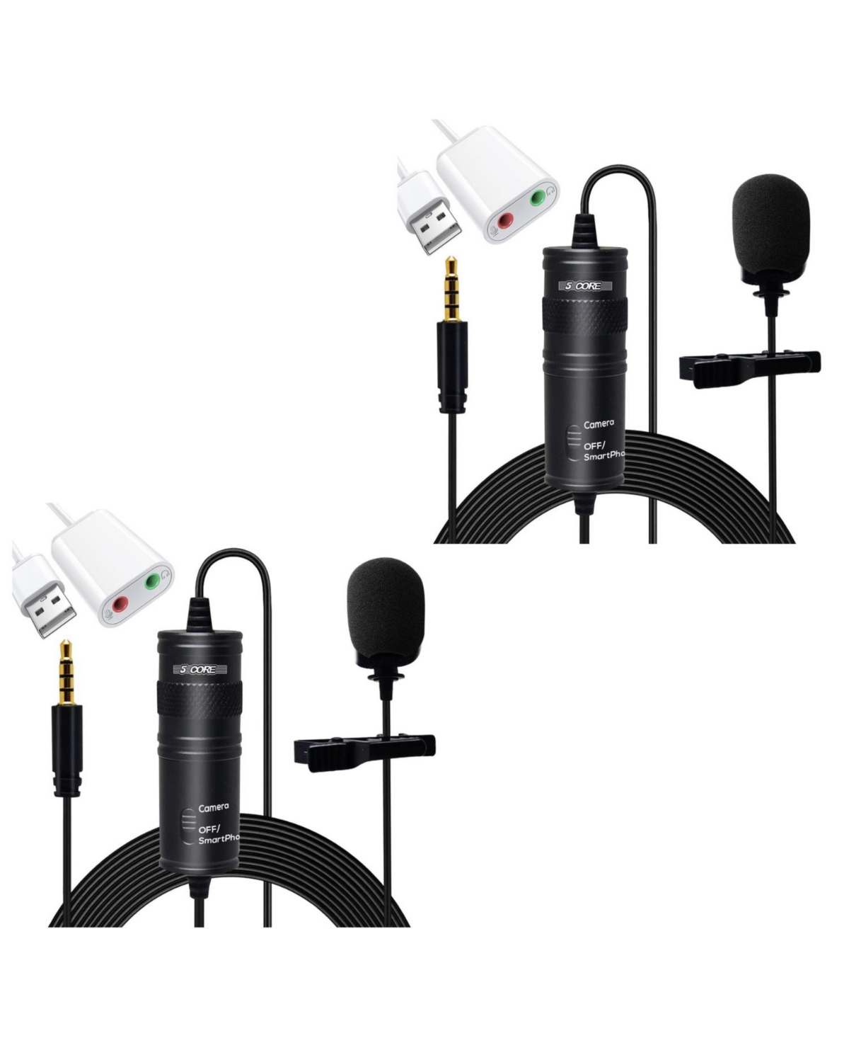 Click here for 5 Core Microphone 2 piece Lavalier Mic Wearable Om... prices