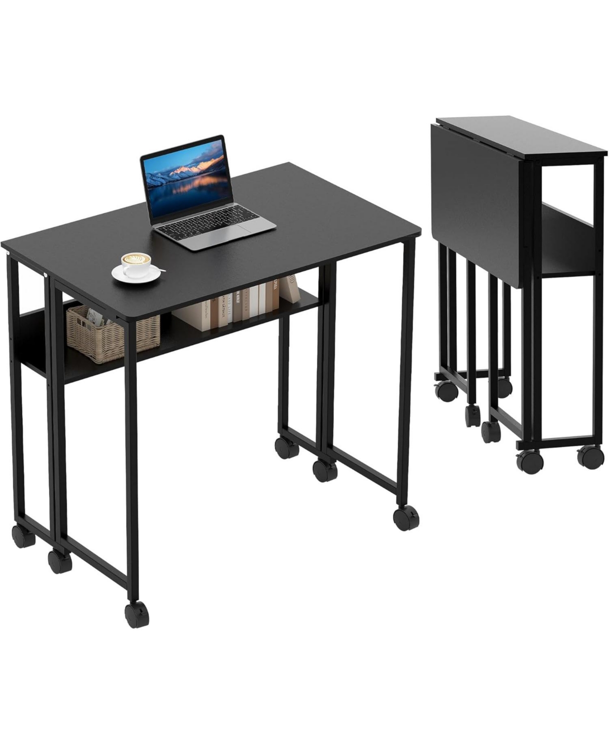 Click here for gaomon 31.5 Folding Rolling Desk with Storage Shel... prices