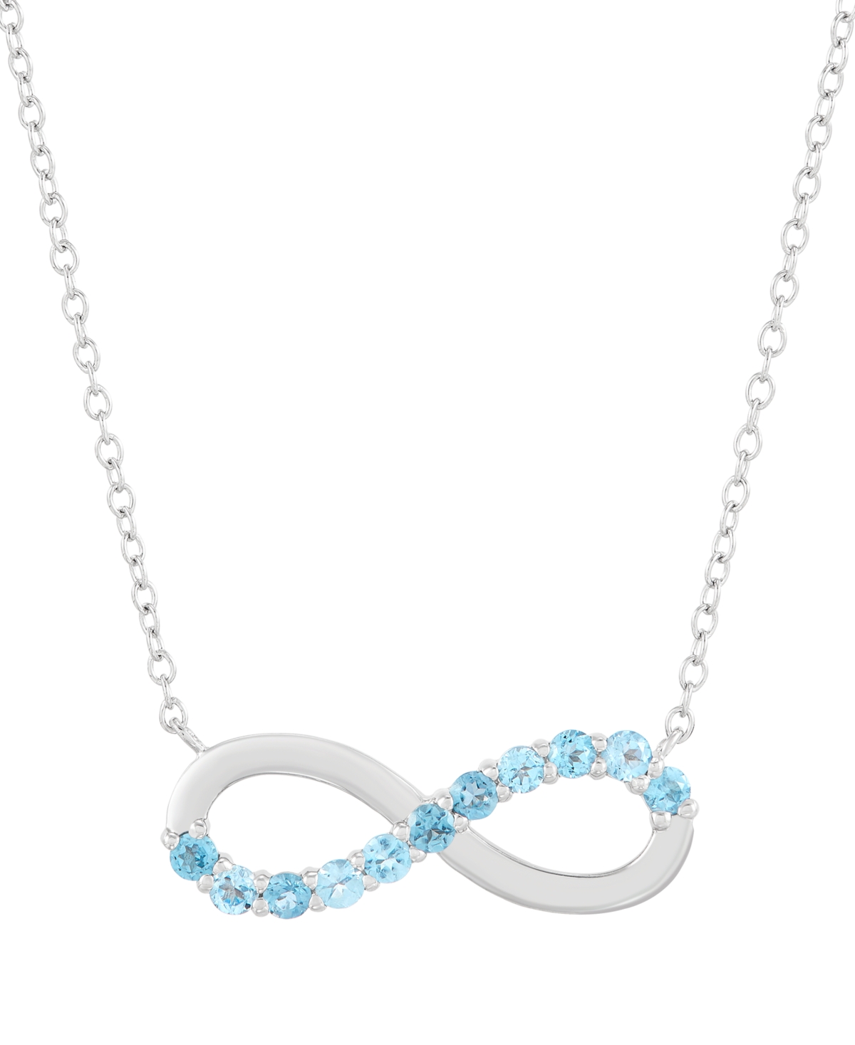 Click here for Macys Swiss Blue Topaz (1/2 ct. t.w.) Infinity Pen... prices