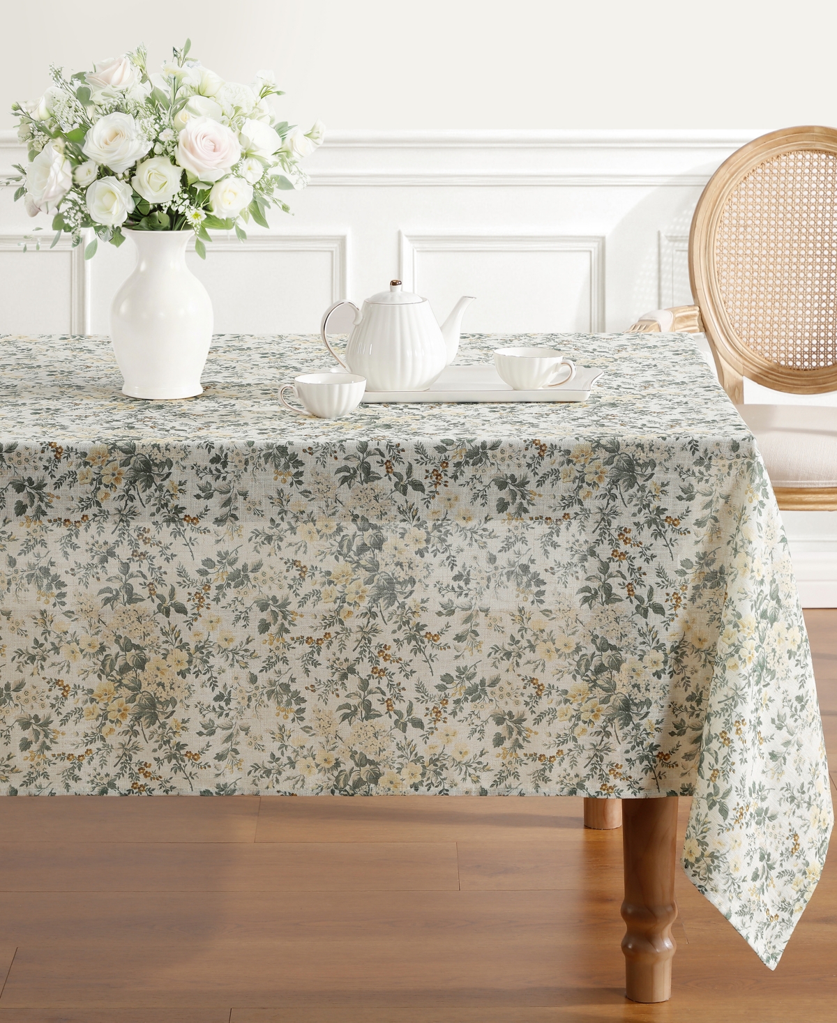 Click here for Laura Ashley Linen Blend Country Meadow Tablecloth... prices