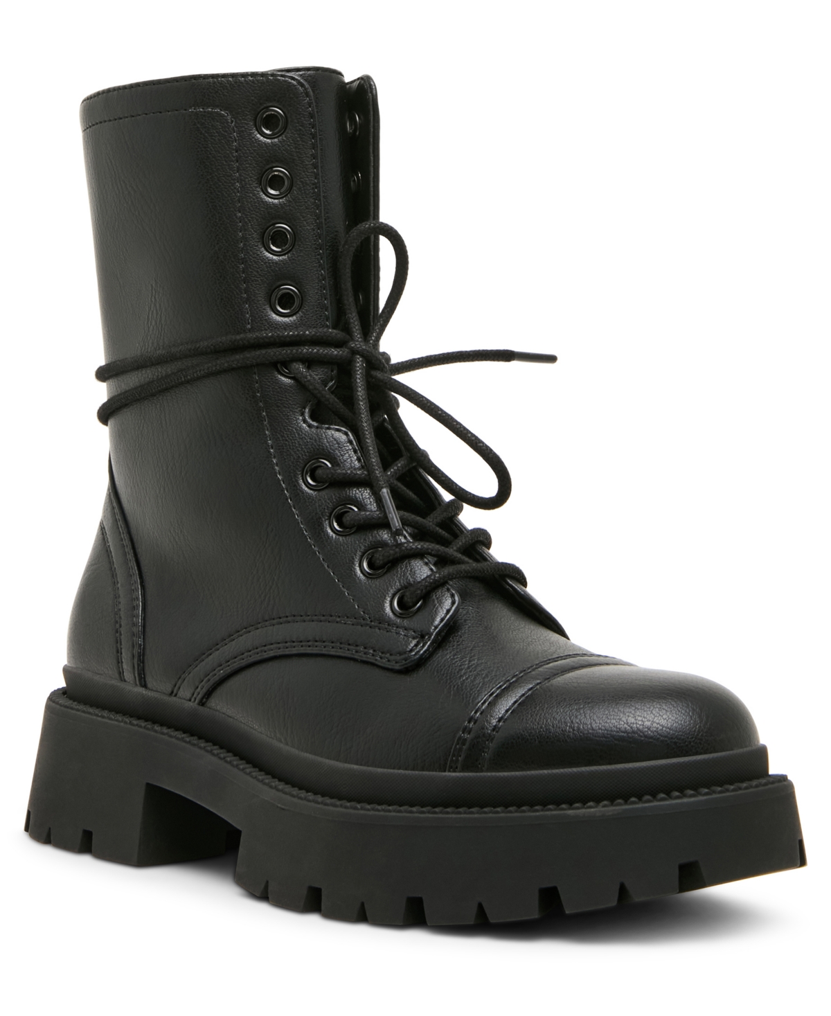 Click here for Madden Girl Womens Ariella Lace-Up Lug Combat Boot... prices