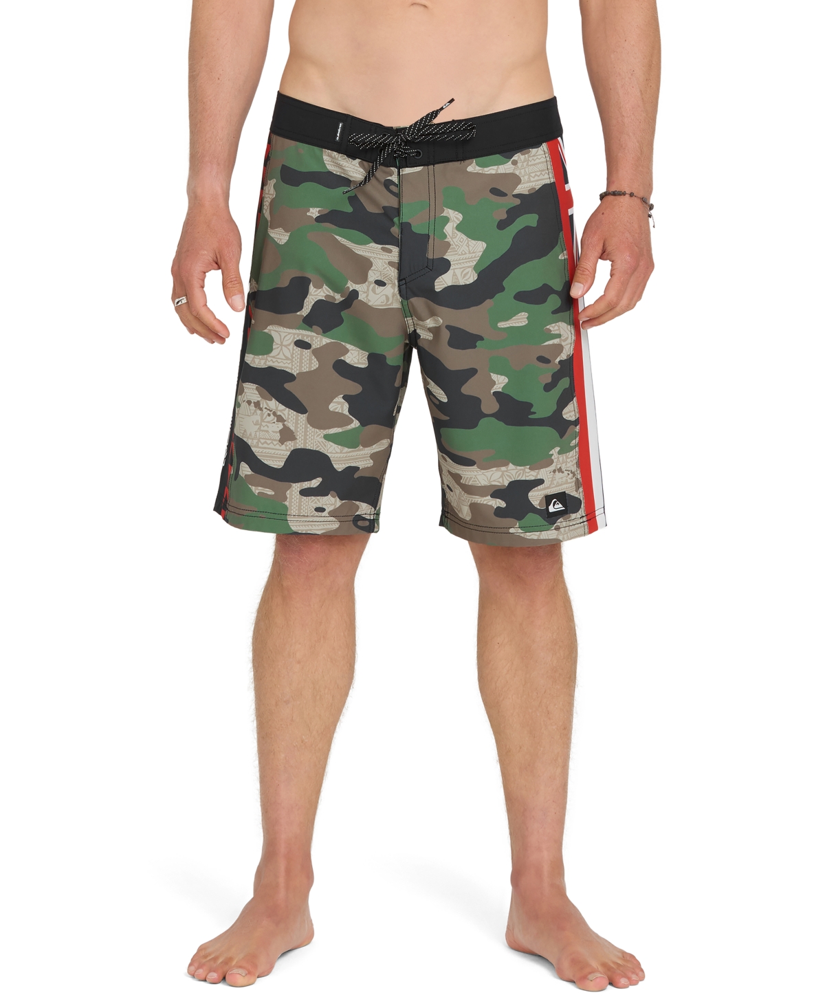 Click here for Quiksilver Mens Straight-Fit Swim Shorts - Green prices