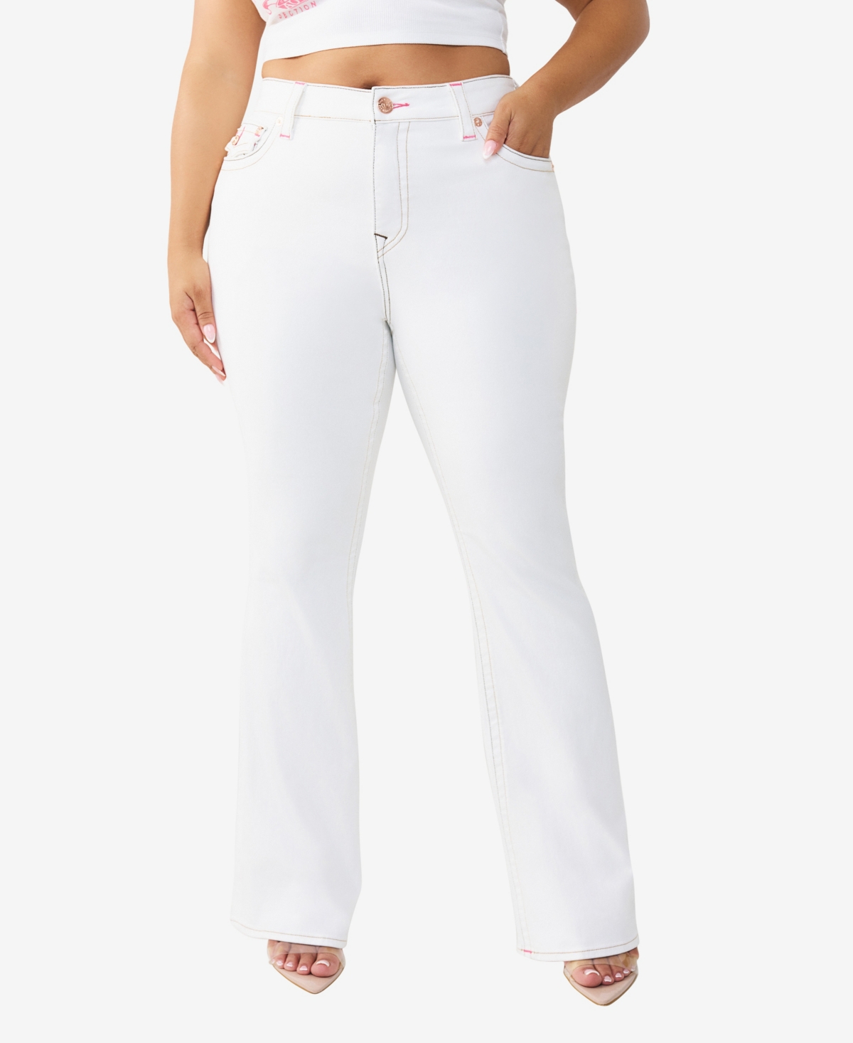 Click here for True Religion Plus Size Becca Bootcut Flap Jeans -... prices