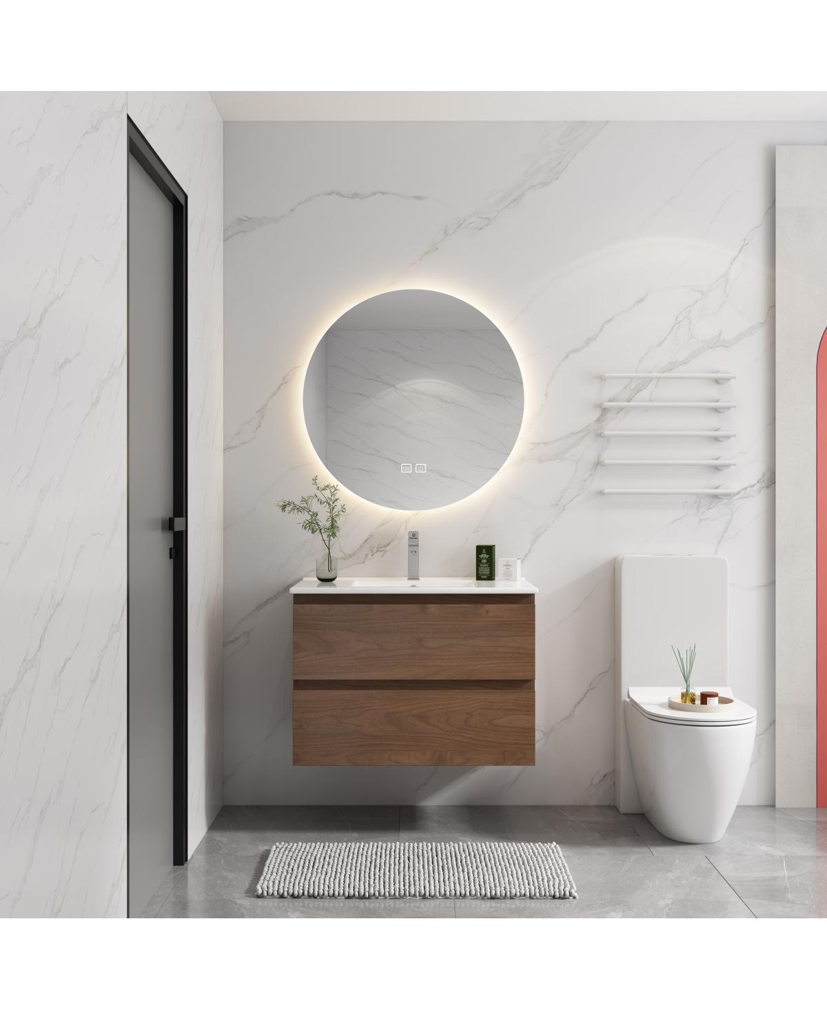 Click here for Sillysis Inch Wall Mounted Bathroom Vanity with Ce... prices