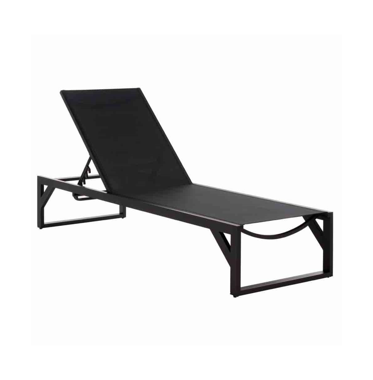 Click here for Augusta Home Jordan Aluminum Chaise Lounge - Black... prices