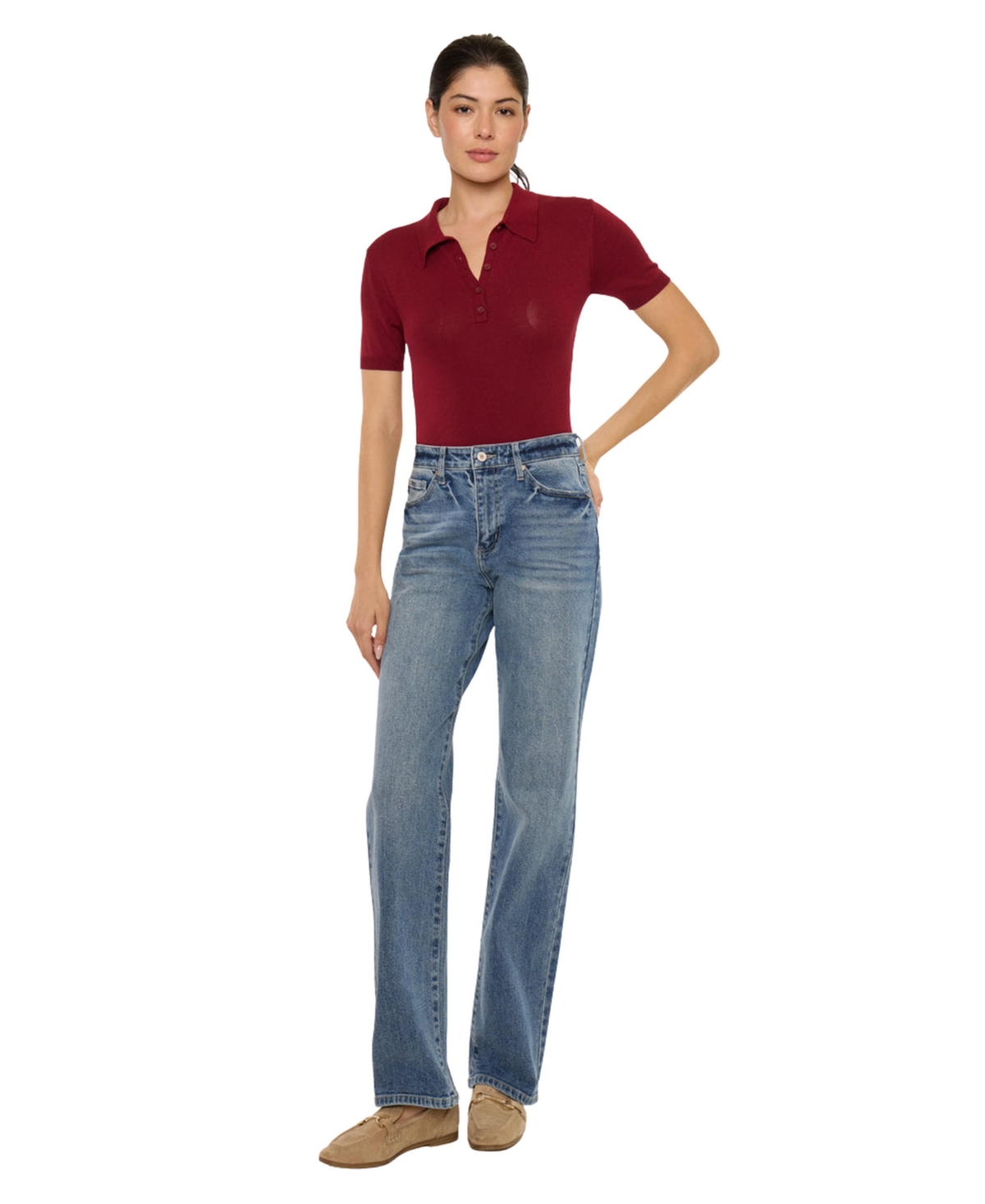 Click here for KanCan Womens Ophelia High Rise True Straight Jean... prices