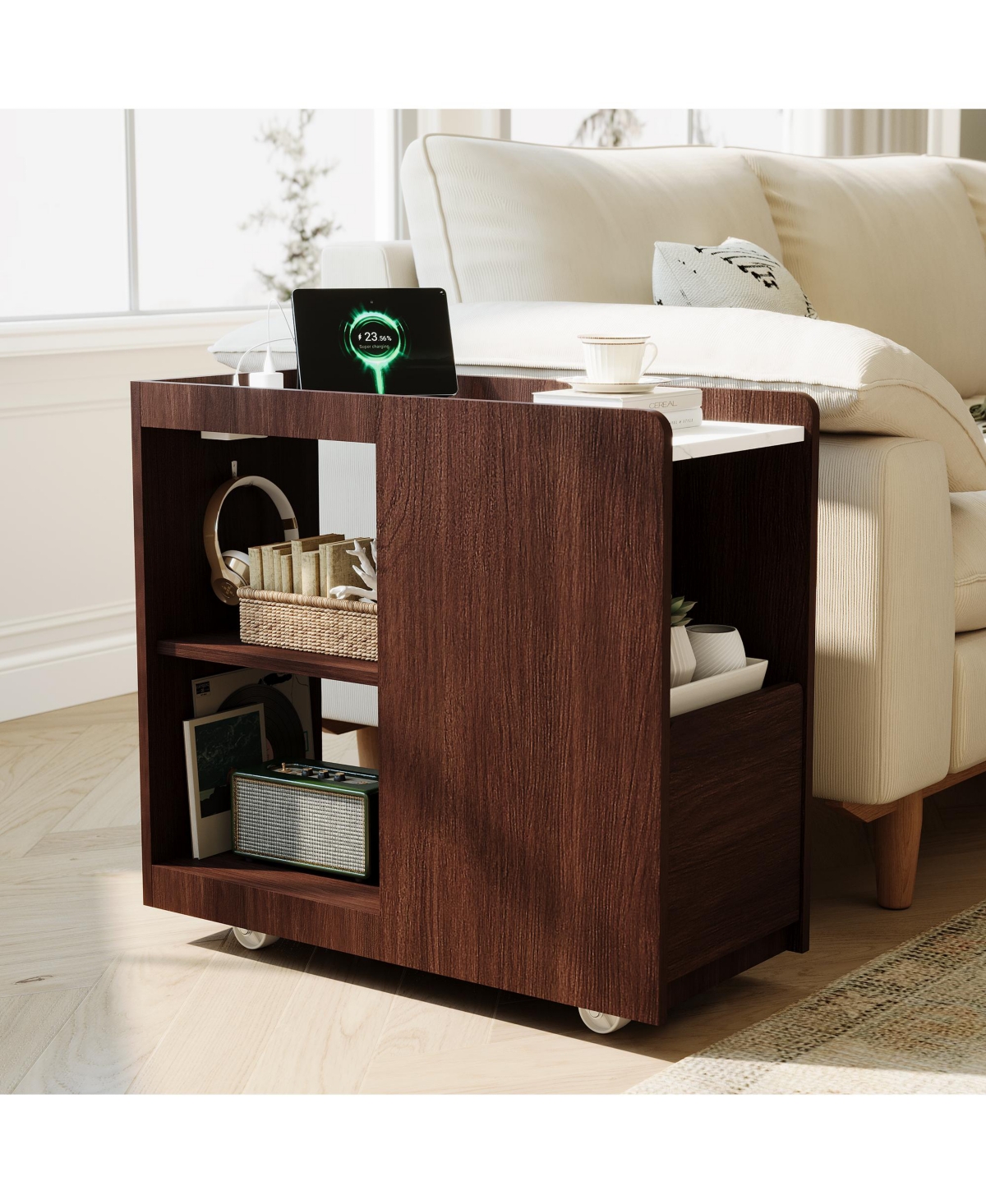 Click here for gaomon Sideboard with Charging Station  Side Table... prices