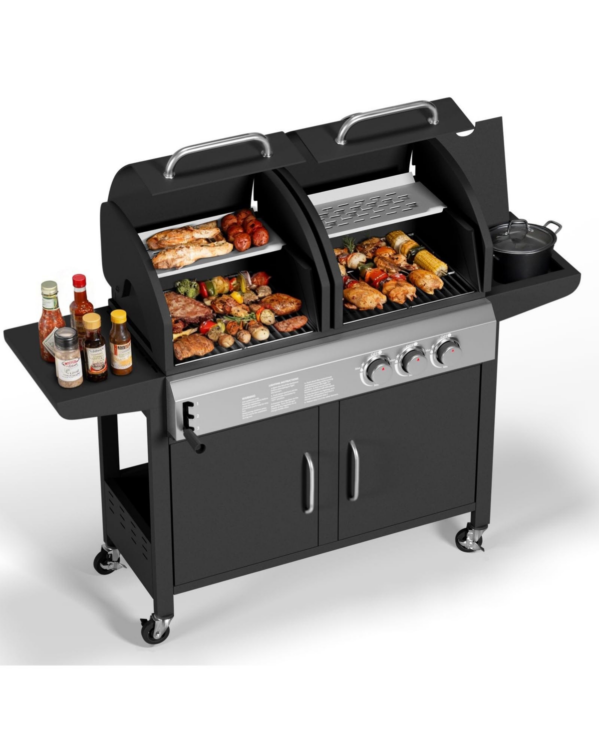 Click here for Xo 24000 Btu Propane + Charcoal Dual Fuel Grill Co... prices