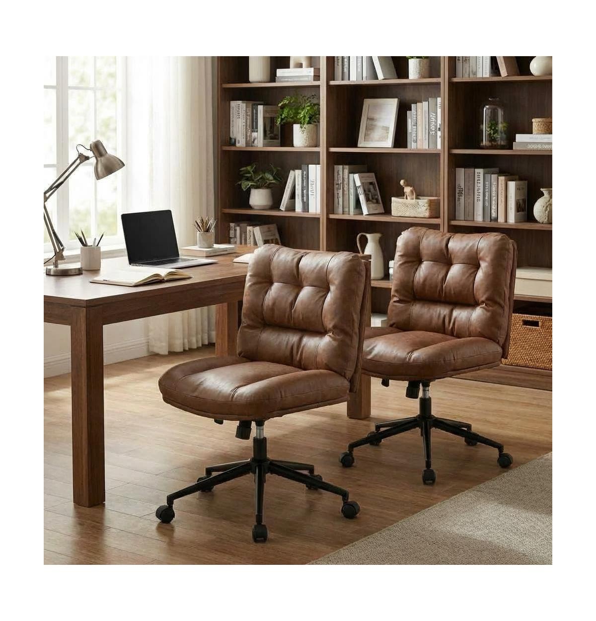 Click here for gaomon Set of 2 Home Office Chairs with Wheels  Ar... prices