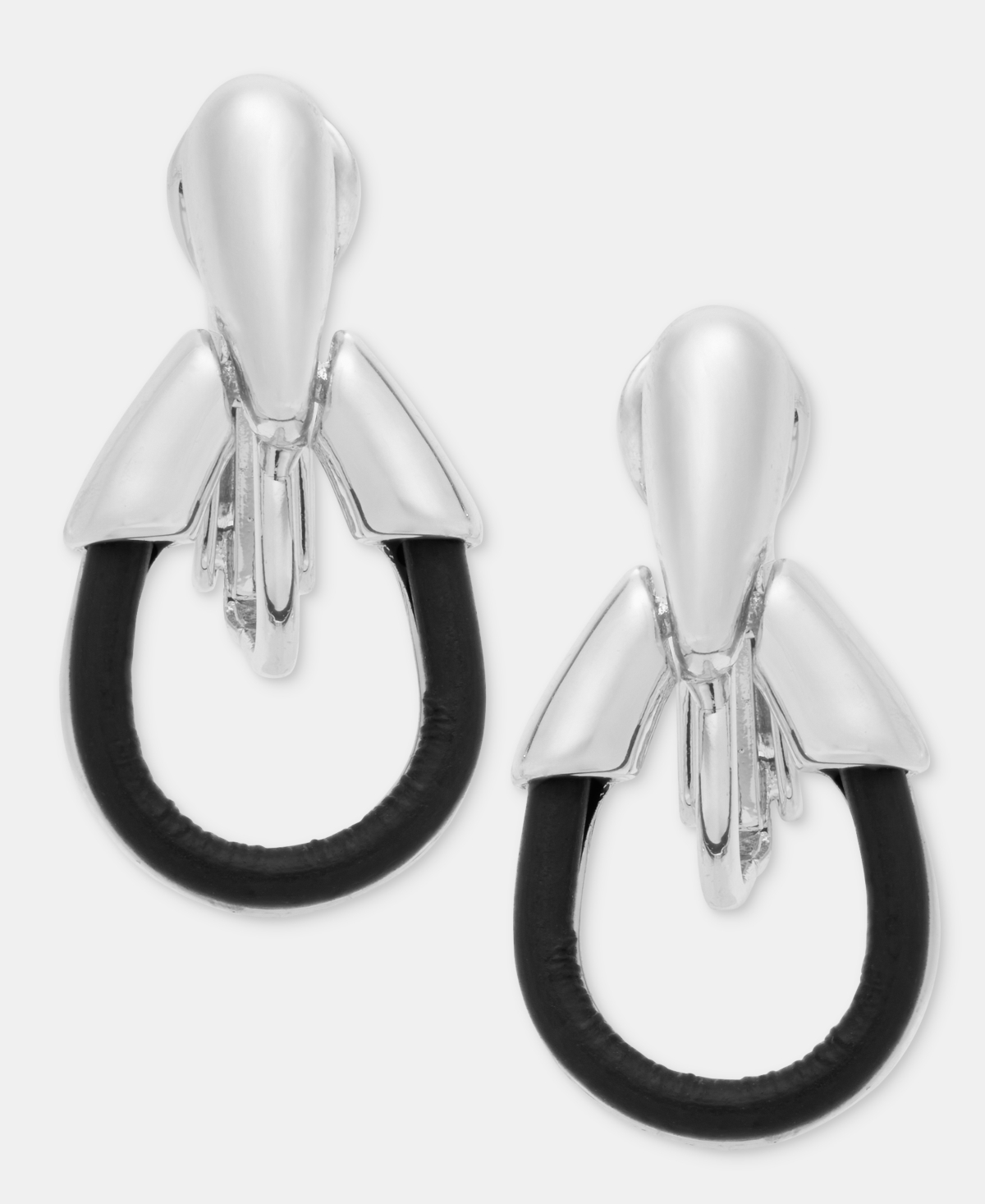 Click here for Anne Klein Leather Tear-Shape Clip-On Drop Earring... prices
