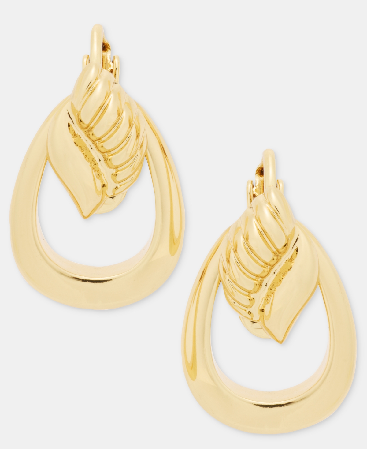 Click here for Anne Klein Open Oval Clip-On Drop Earrings - Gold prices