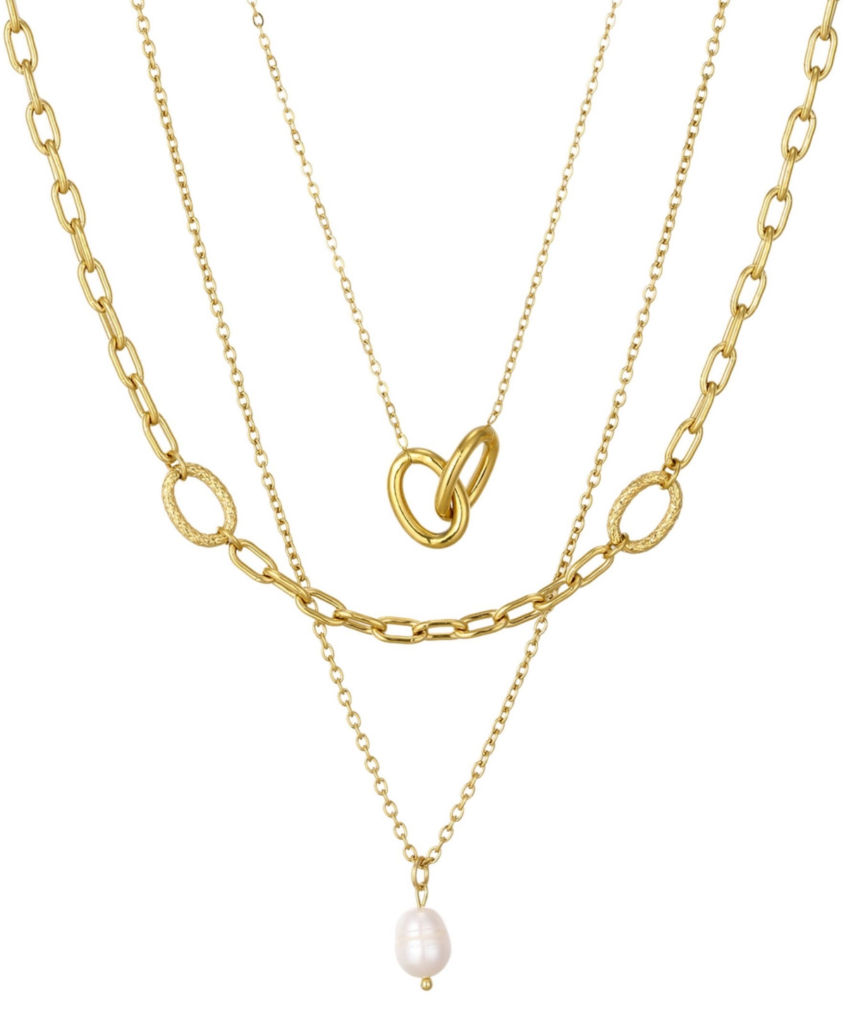 Click here for St. Moran Tarnish-Resistant Gold Set of 3 Natural... prices