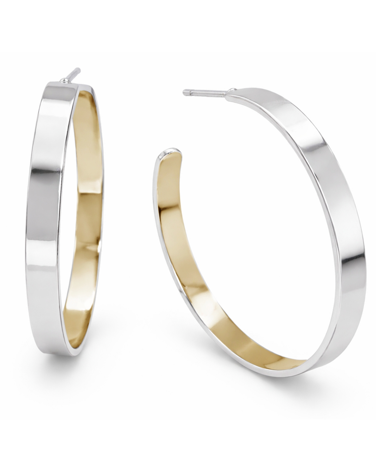 Click here for And Now This Two Tone C Hoop Earring - Two Tone prices