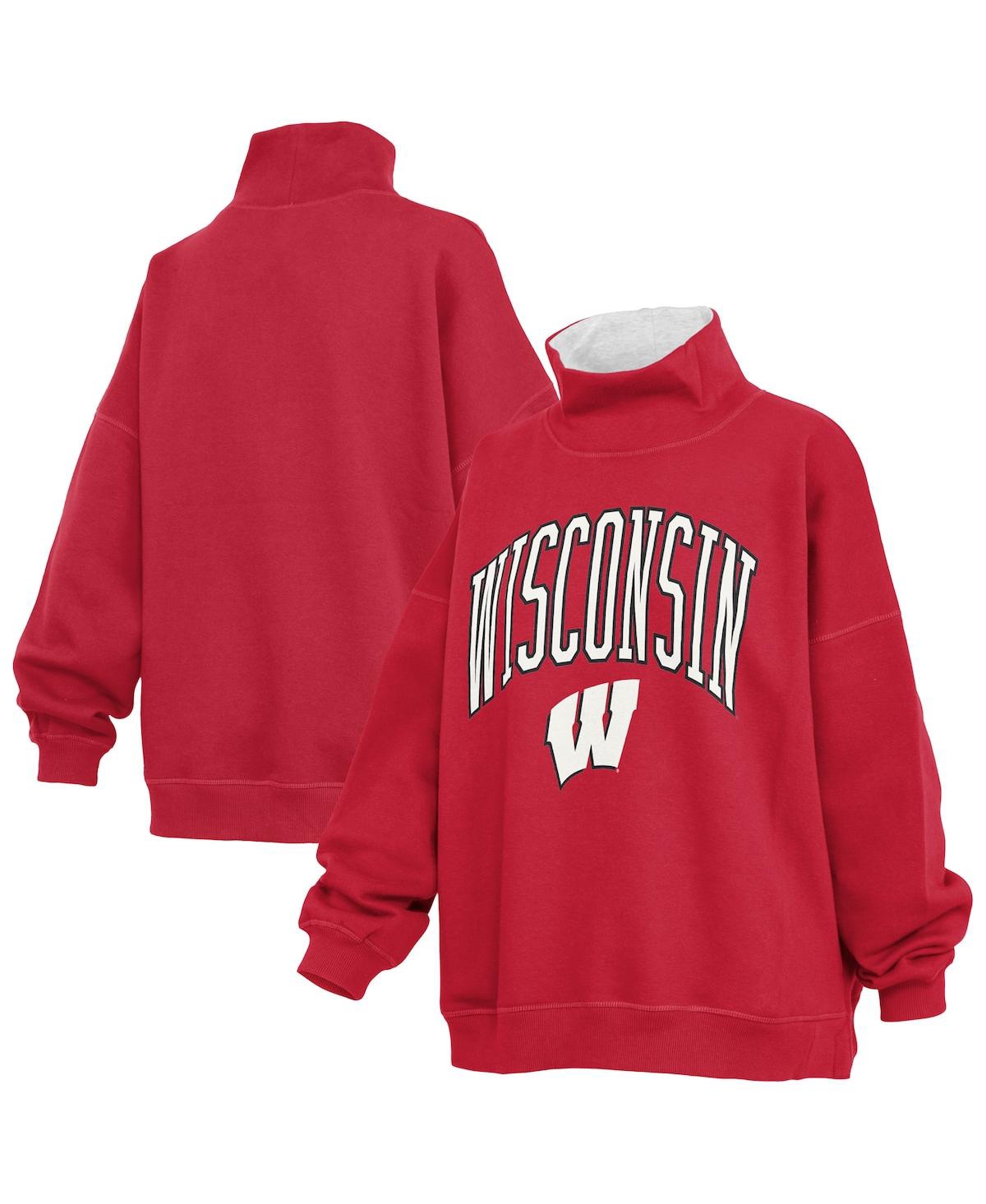 Click here for Pressbox Womens Red Wisconsin Badgers Oversized Mo... prices