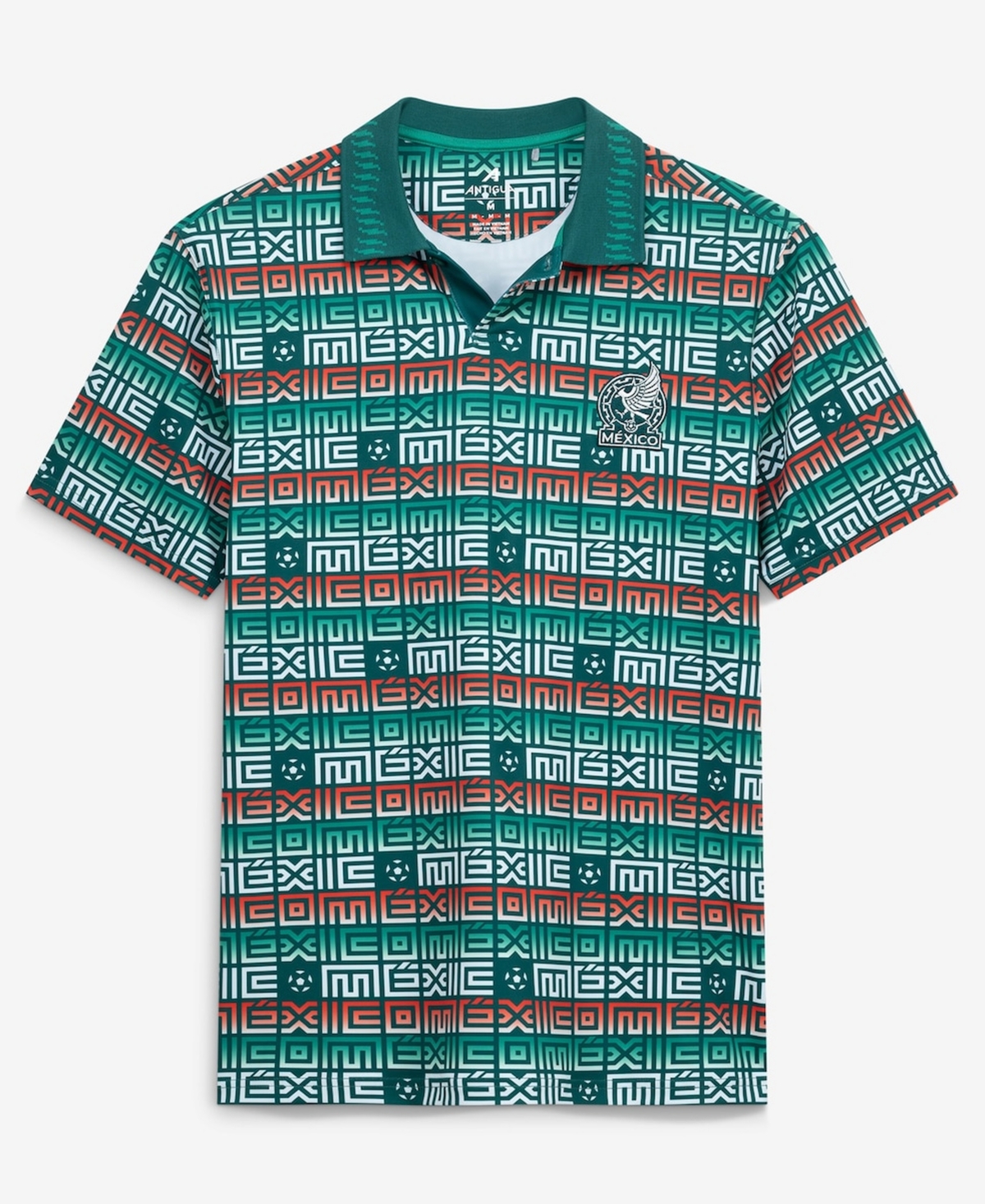 Click here for Antigua Mens Green Mexico National Team Golden Pol... prices