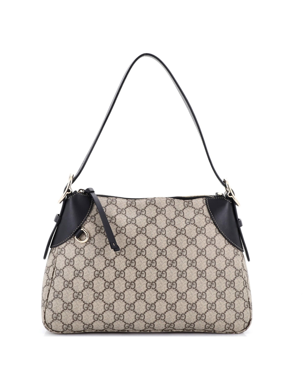 Click here for Pre-Owned Gucci Medium Emblem Shoulder Bag Gg Coat... prices